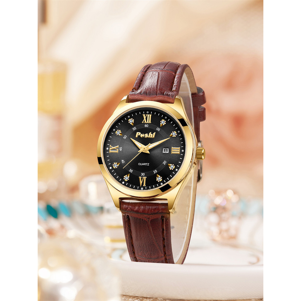 POSHI Jam Tanggan Perempuan Waterproof Fashion Korean Quartz Watch for ...