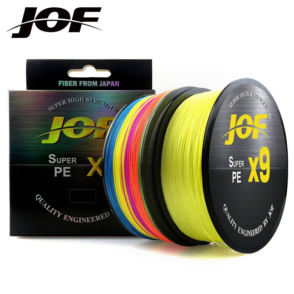 JOF X9 PE Braid Wire Fishing Line 100-500 Meters 20-80 Lb Multicolor Anti-friction Suitable for ...
