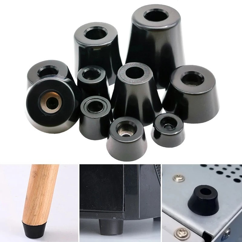 8Pcs/Pack Foot Pad Full Rubber Black Table Box Speaker Furniture Leg ...