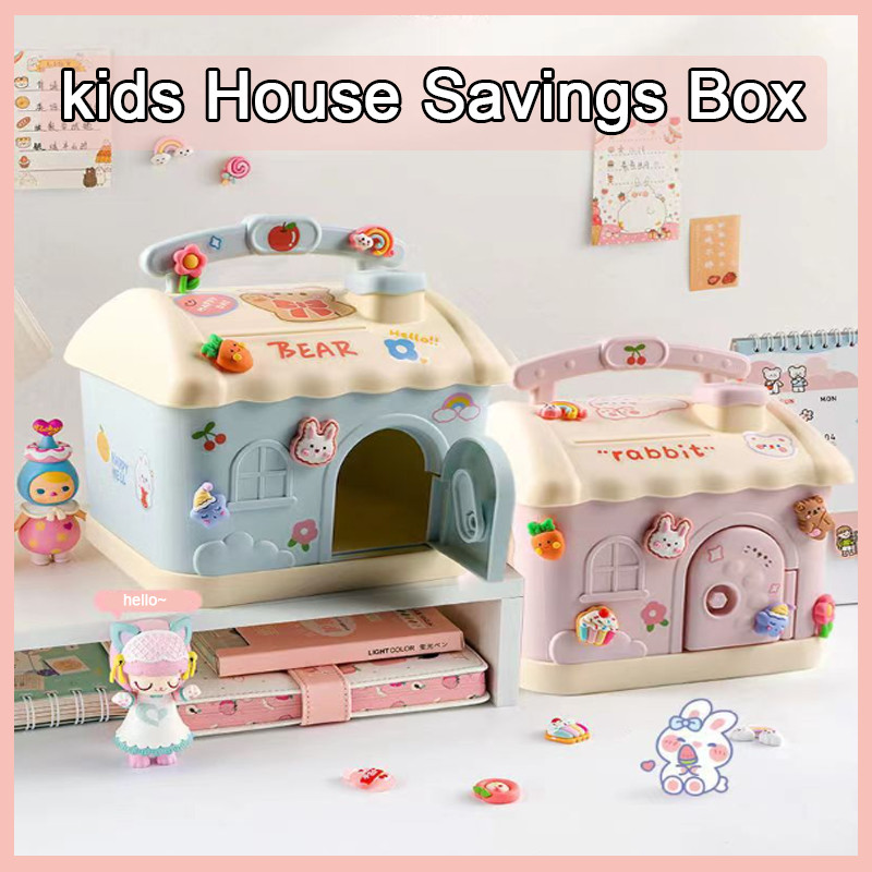 Kids House Saving Scoins Girls Can Save Desirable Children's Money Bank ...