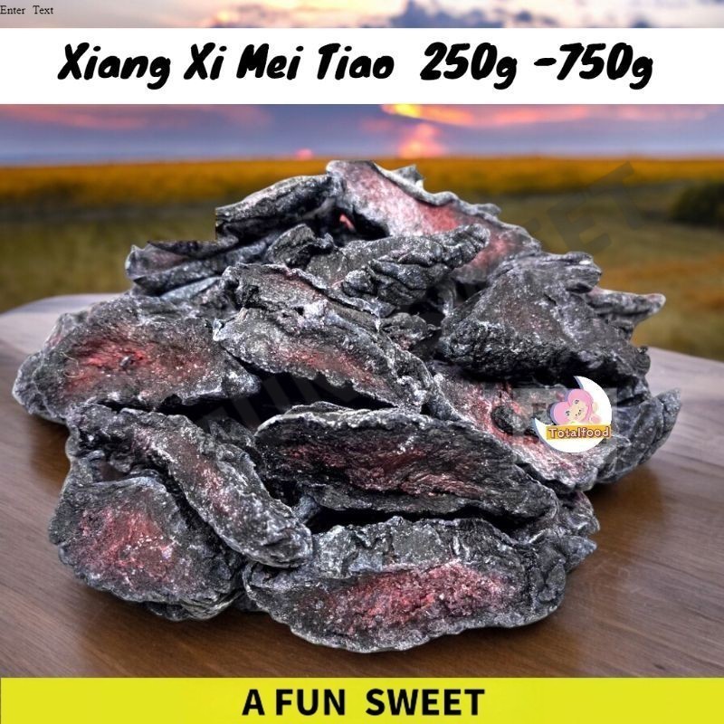 250g /500g /750g Asam Xiang Xi Mei Tiao Plum Hitam kering masam manis ...