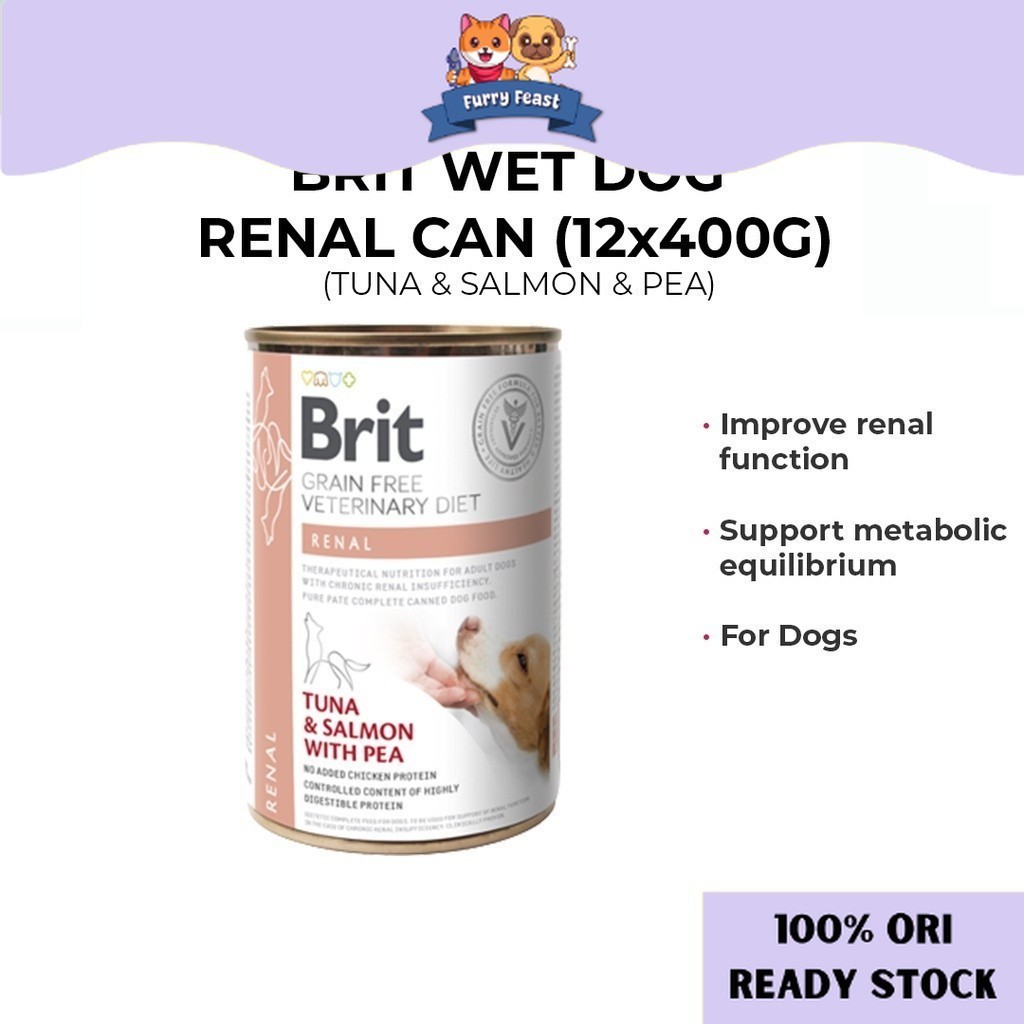 BRIT Dog Renal Can (400g x12cans) Tuna & Salmon with Pea | Grain Free ...