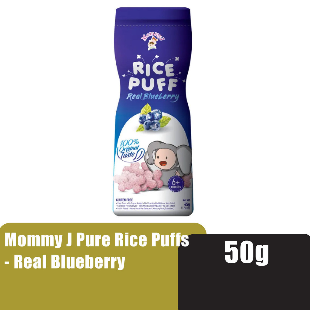 MOMMY J Rice Puff 50g - Real Blueberry (Halal Baby Food, Makanan Baby ...