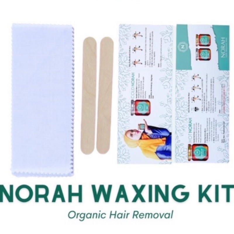 Norah Wax Strips Wax Kit + Wooden Stick Spatula Organic Natural Waxing Kit | Shopee Malaysia