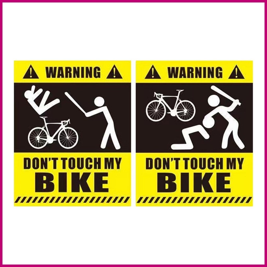 Bike Warning Sticker Protected Bicycle Decals Waterproof Sun Protection ...
