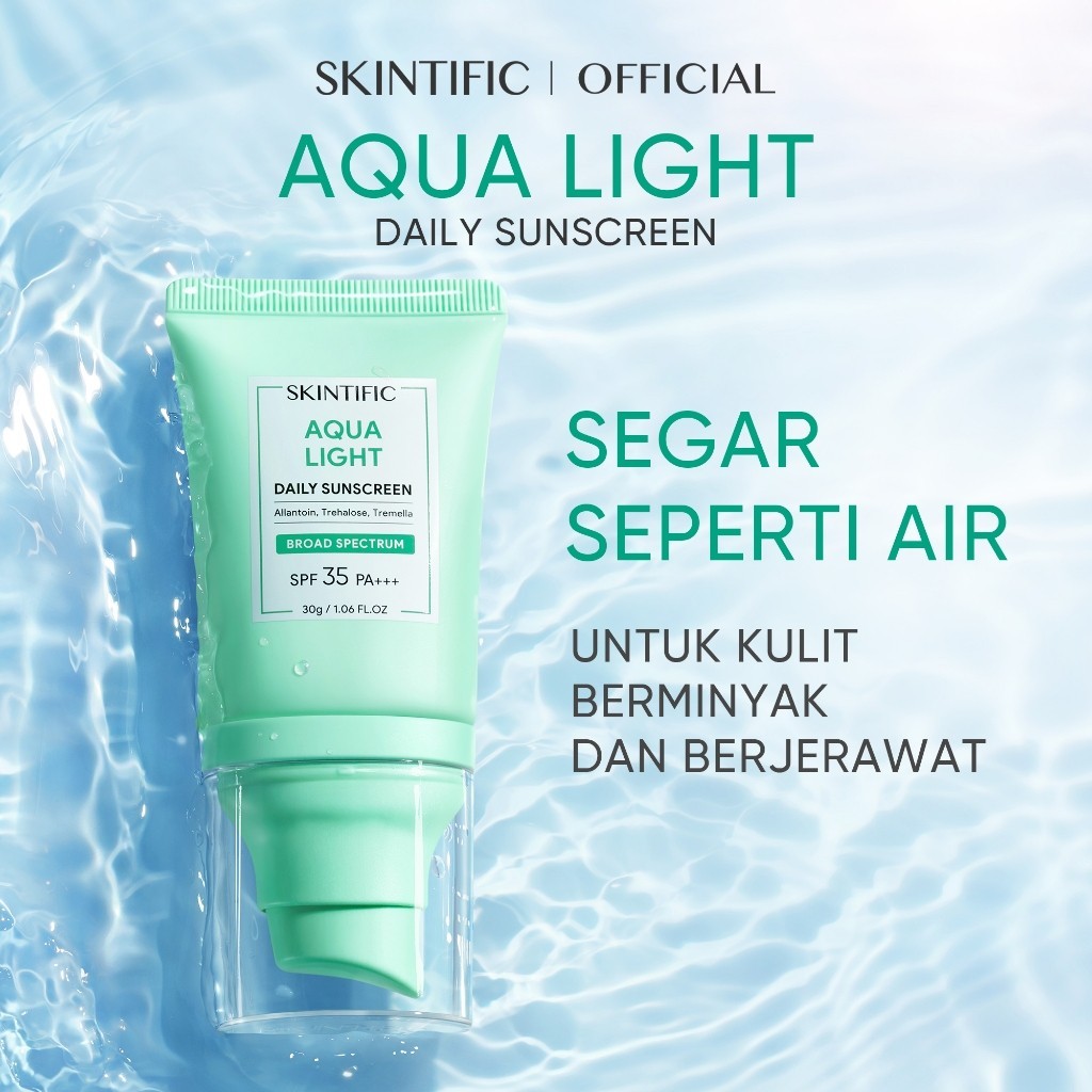 Skintific Aqua Light Oily Acne Prone Skin Texture Daily Sunscreen 30ml ...