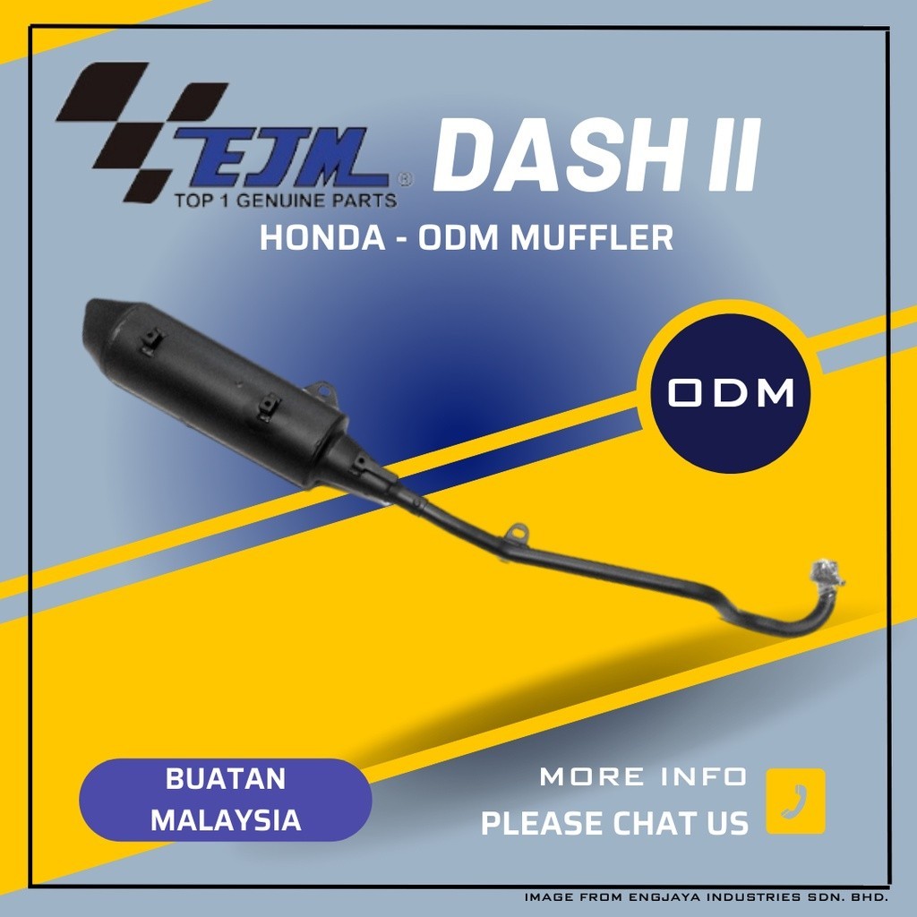 100% EJM HONDA DASH 2 STD EXHAUST PIPE COMP ASSY - DASH NEW DASH V2 EX ...