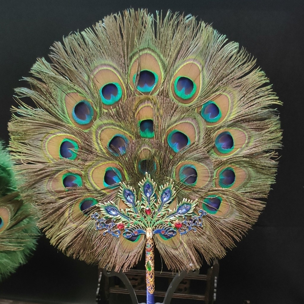 Peacock Fan Dance Performance Photo Handmade Colorful Palace Ethnic ...