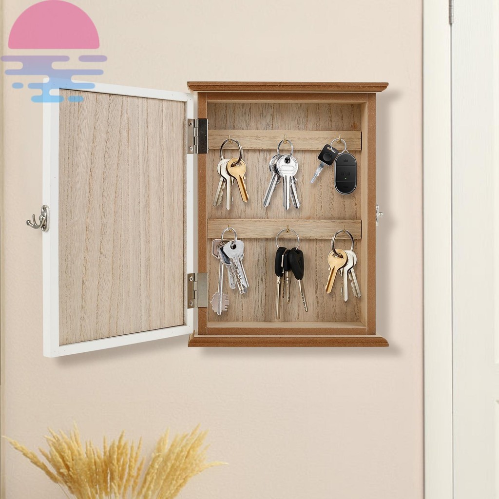 Key Holder for Wall Wooden Key Box Wall Mount Decorative Wall Key ...