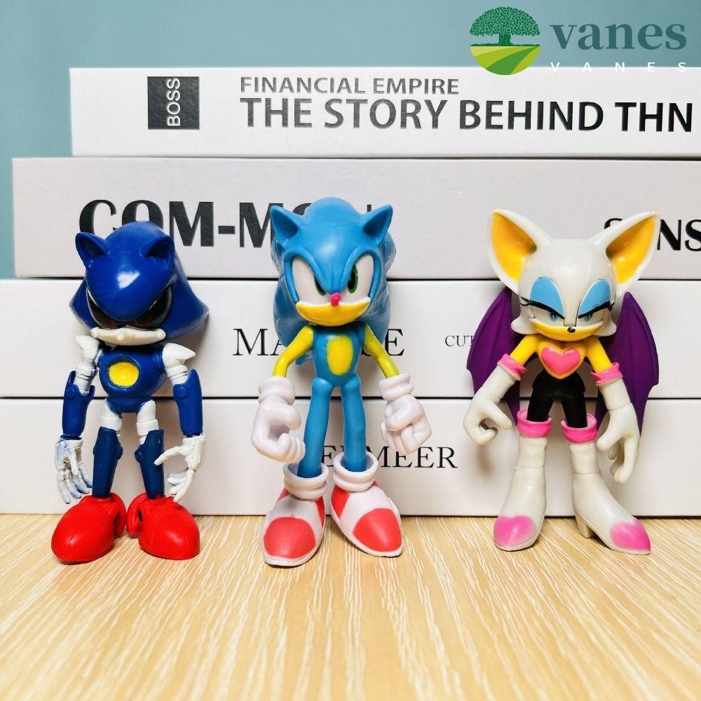 VANES 6pcs/set Sonic PVC Character Toy, Sonic Ornaments Sonic Action ...
