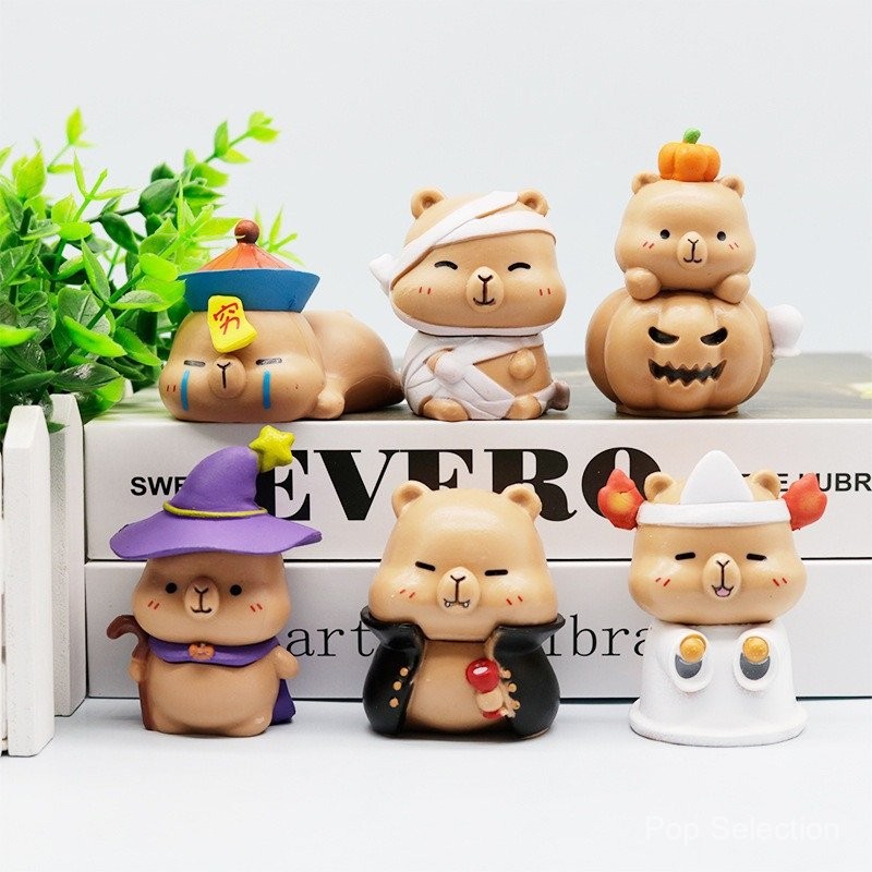 6Pcs/Set Cute Animal Capibara Capybara Figure Toys Simulation Capybara ...