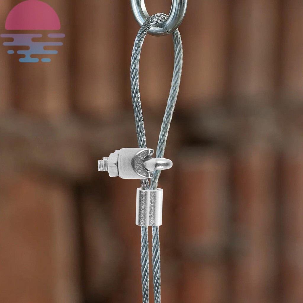 60Pcs Wire Rope Cable Clip Clamp Set M3 Thimble M3 Aluminum Crimping ...