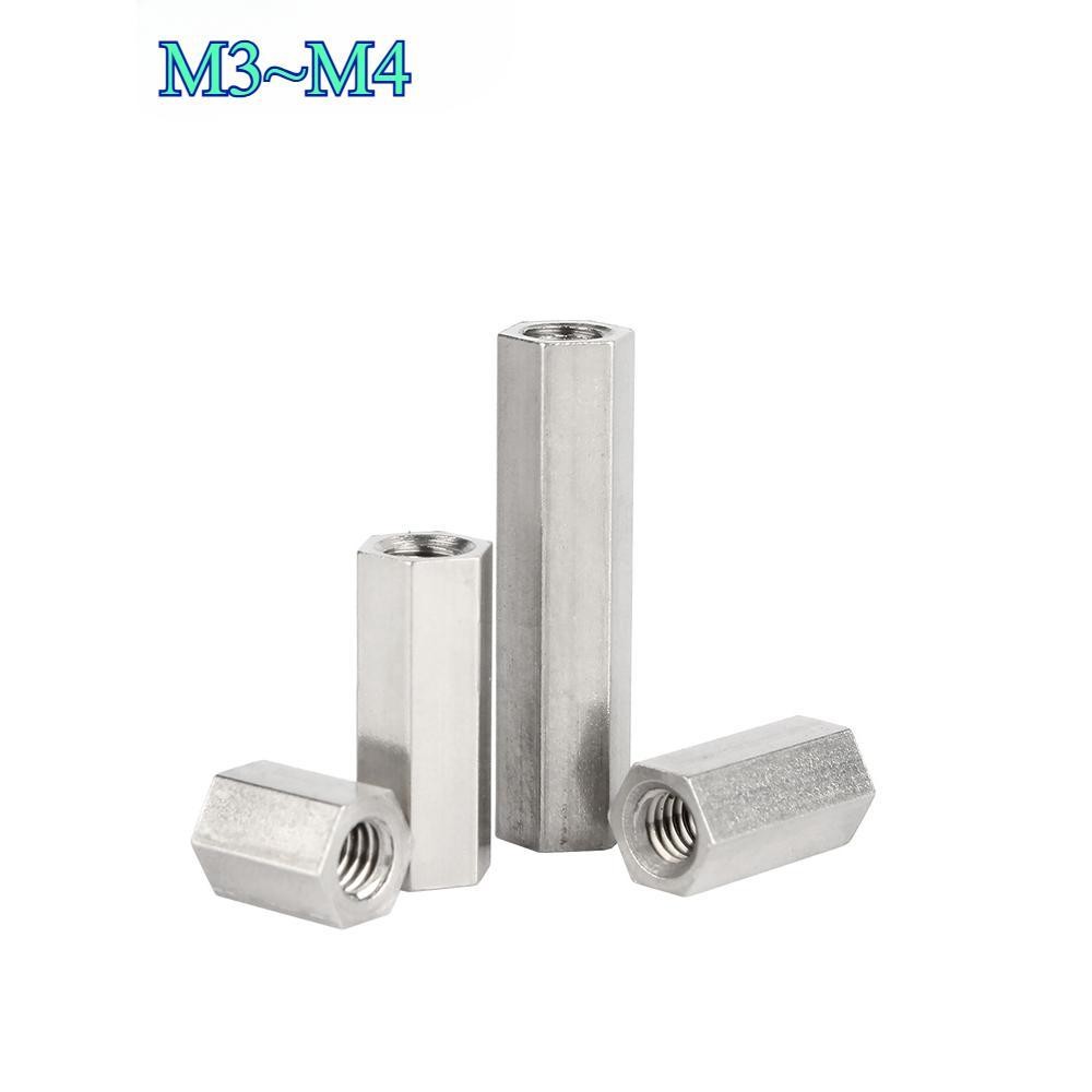 304 Stainless Steel Double-Way Hexagonal Column Nut Column Support ...