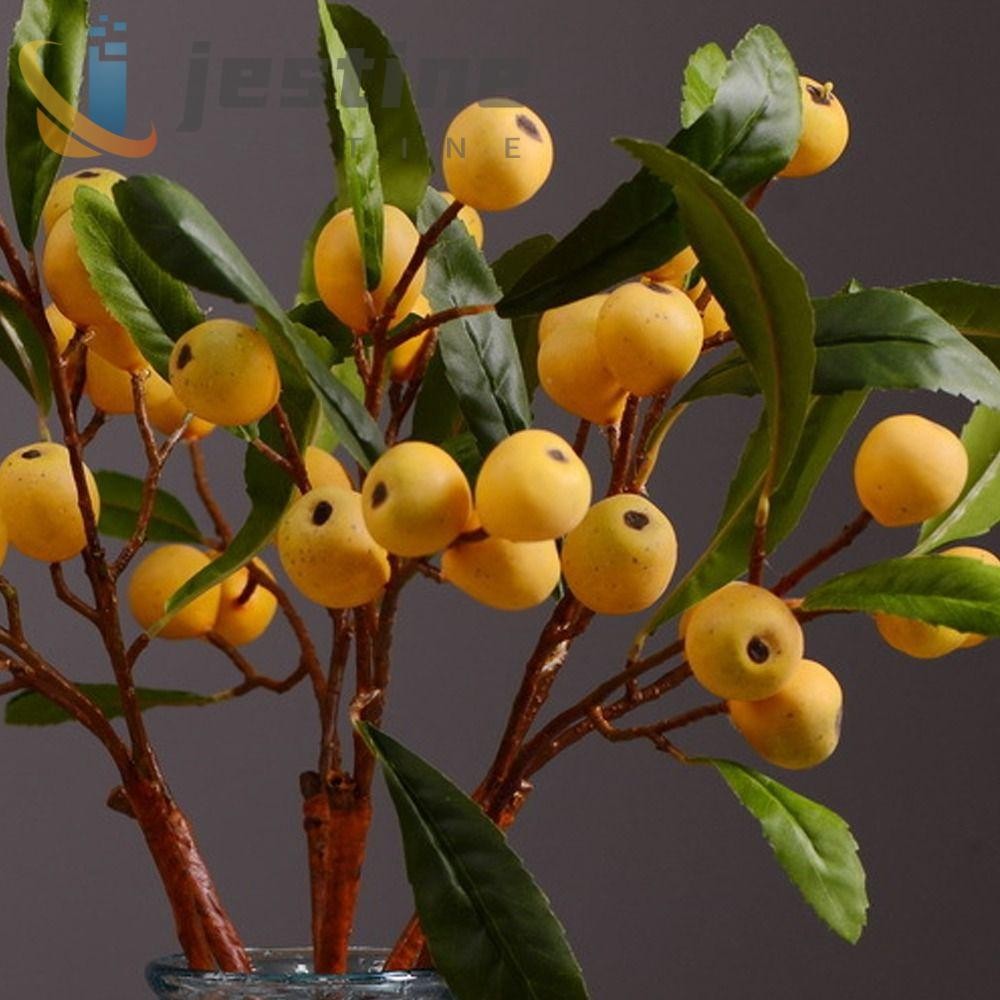 JESTINE Simulation Loquat Fruit, Yellow Handmade Artificial Loquat ...