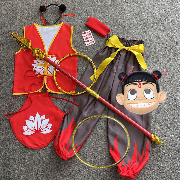 Nezha Children's Costume Anime Nezha Clothes Halloween Kindergarten ...