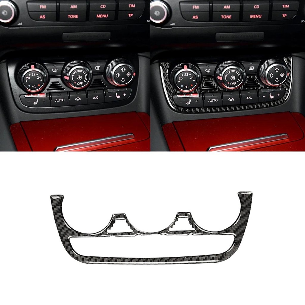 Carbon Fiber Sticker Center Control Air Conditioner Panel Frame ...