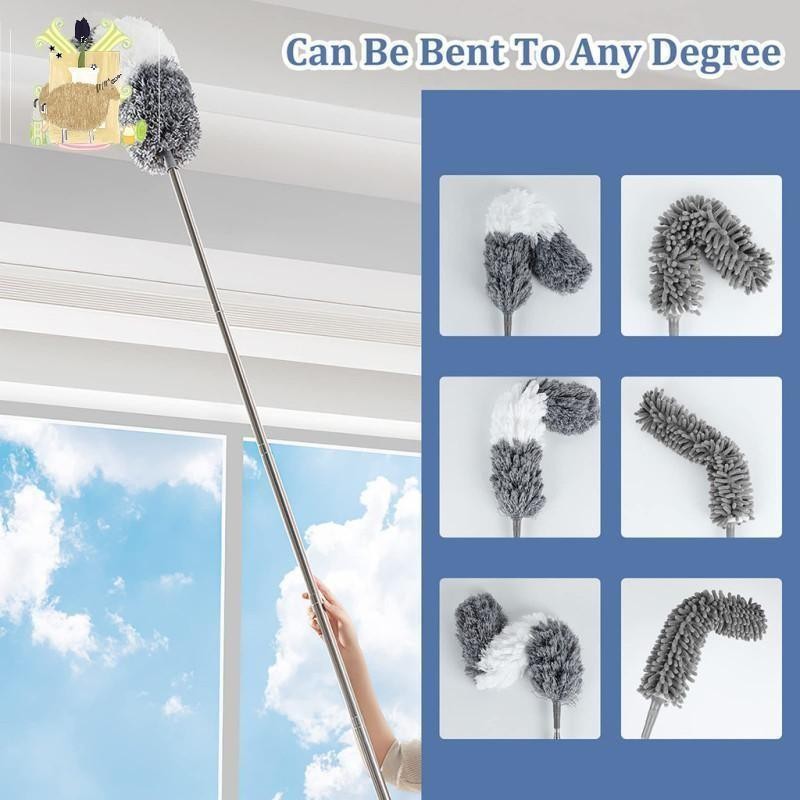 Long Duster, Extendable, Telescopic Handle Corner Broom, Microfiber ...