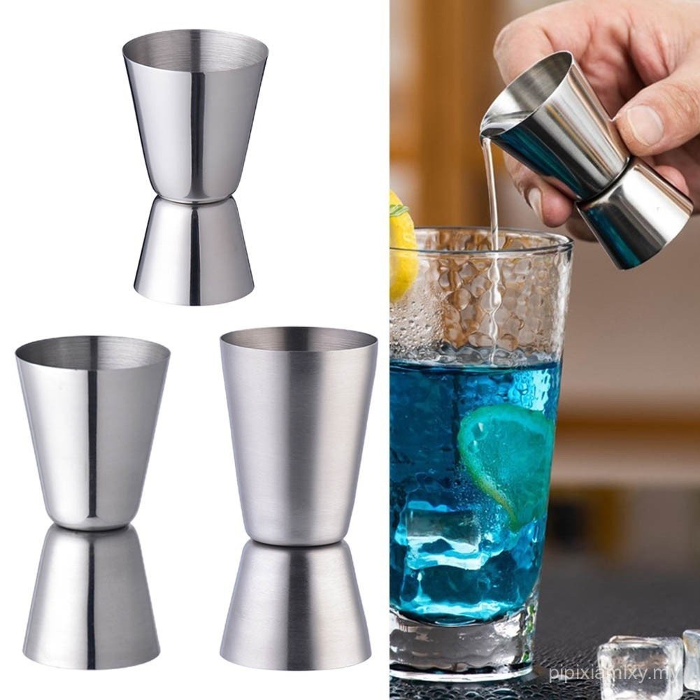 15 & 30ML 20 & 40ML 25 & 50ML Stainless Steel Measuring Cup Cocktail ...