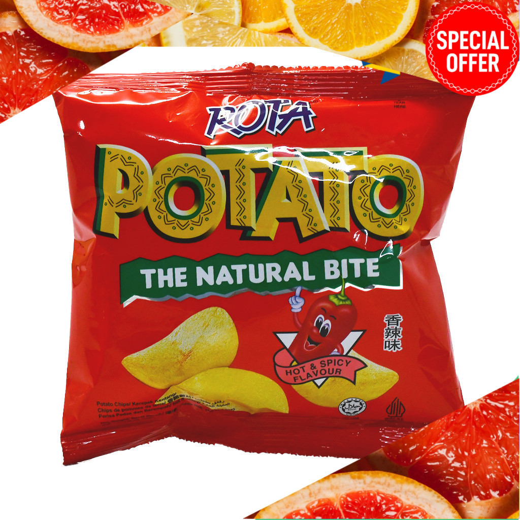 (4pcs) Kerepek Kentang Rota Potato Chips Hot & Spicy | Shopee Malaysia