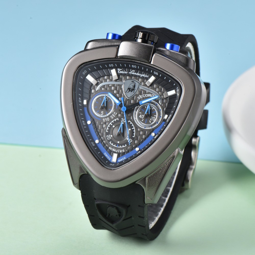 [Ready Stock] Fashion Sports Lamborghini Triangle Dial Men's Watch A ...