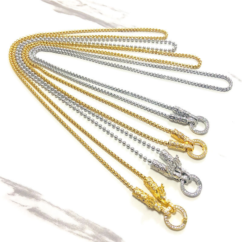 Thai Buddha Brand Chain Micro inlaid Diamond Metal Chain Head Fashion ...