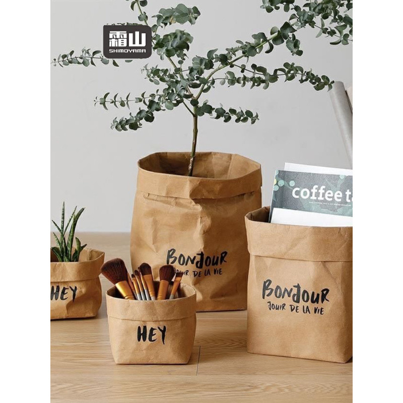 [faceboss] Beg Penyimpanan Boleh Basuh Beg Kertas Kraft untuk Bunga ...