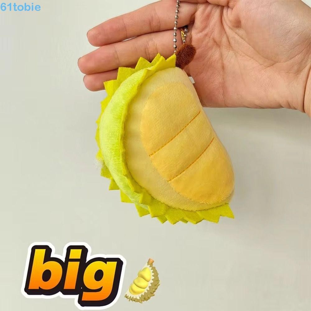 TOBIE Peeling Durian Plush Doll, Fluffy Can Be Peeling Open Fruit ...