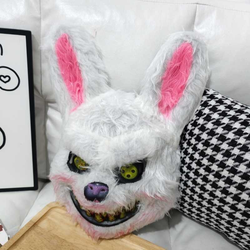 现货 899 people praise Halloween mask bloody rabbit horror haunted house ...