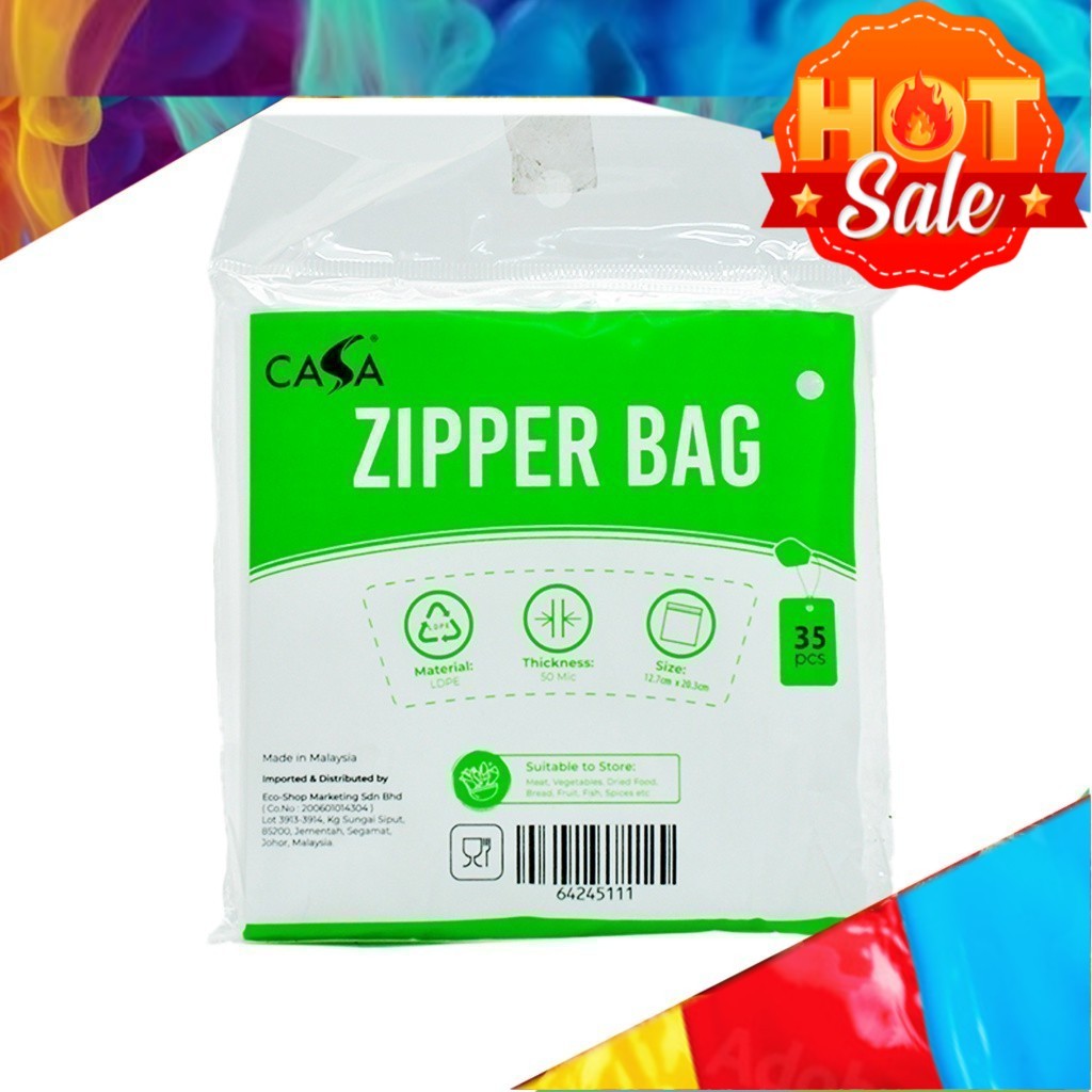 (35pcs/pack) Plastik Zip, Plastic Zip, Casa Transparent Zipper Plastic ...