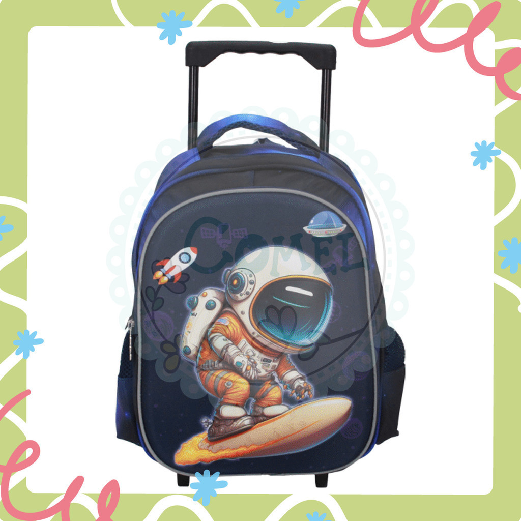 Comel Kids Fix Mini Trolley Backpack School Bag Cartoon Unicorn Mario ...