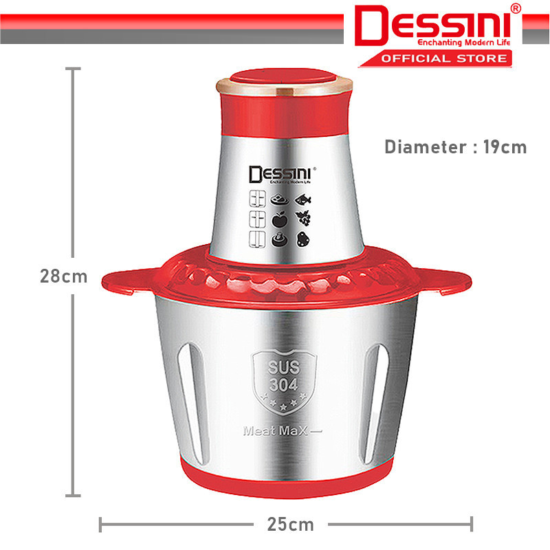DESSINI ITALY Capsule Cutter Spin Chopper Blender Grinder Mixer Mincer ...