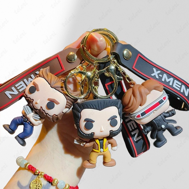 Cartoon Marvel X-Men doll keychain Wolverine Phoenix figure backpack ...