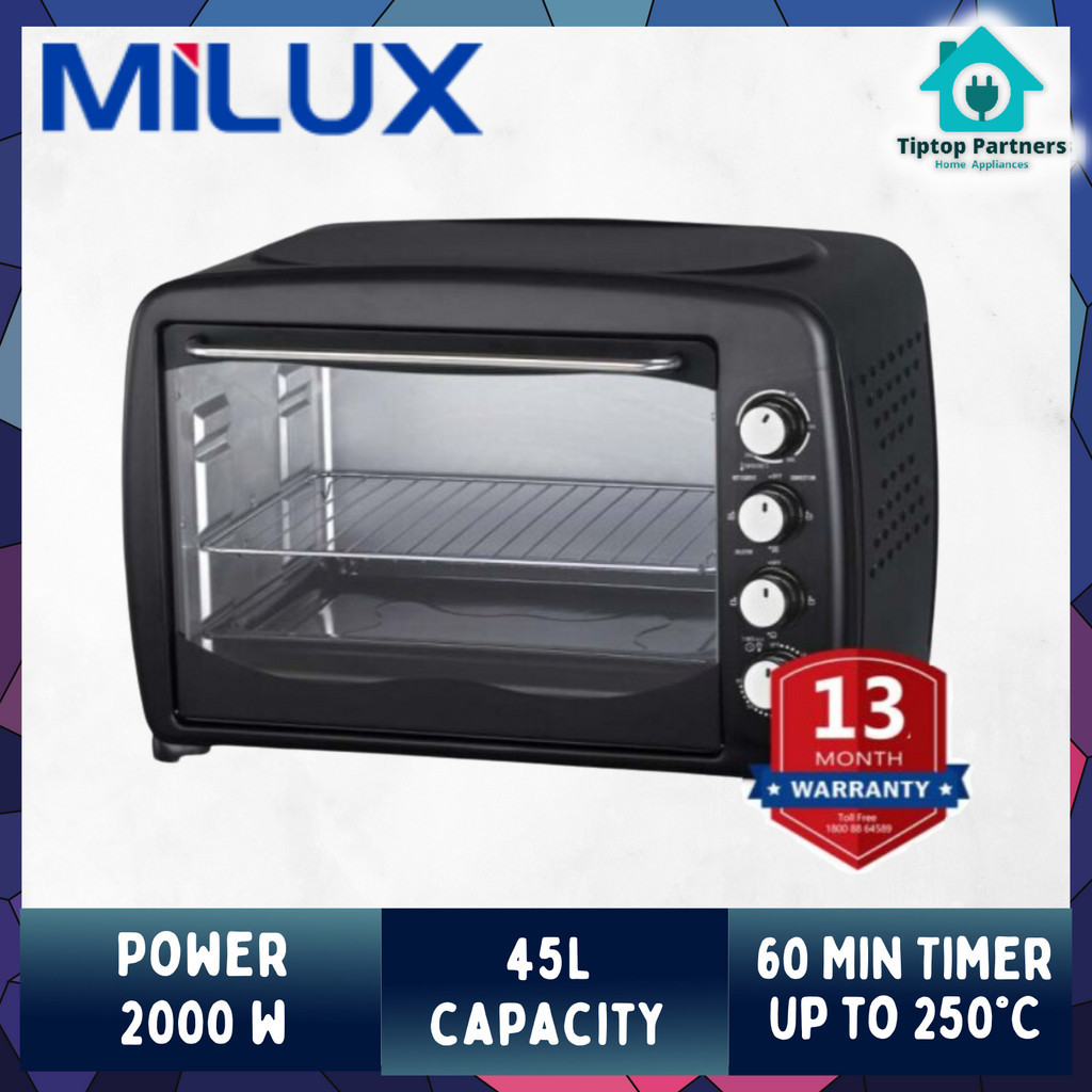 Milux 45L Electric Oven with Rotisserie Grill | MOT-45 MOT45 ...