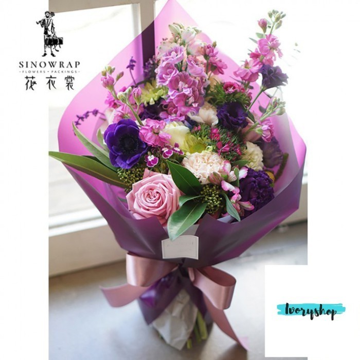 5 Sheets Cellophane wrap paper Semi Translucent PWM flower bouquet ...