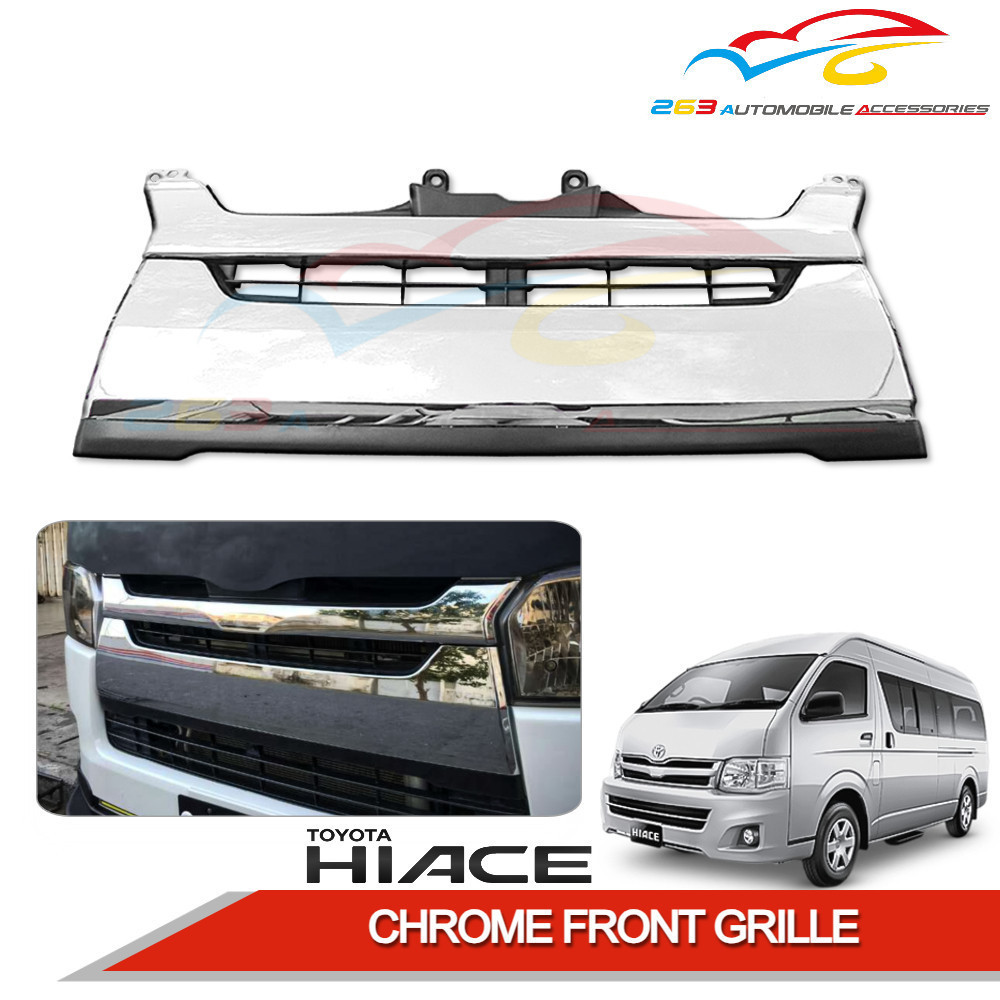 TOYOTA HIACE VAN KDH200 2014-2018 FRONT GRILLE GRILL (CHROME) | Shopee ...