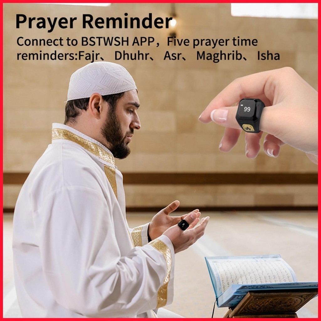 Smart digital counter with LED screen USB rechargeable bluetooth prayer ...