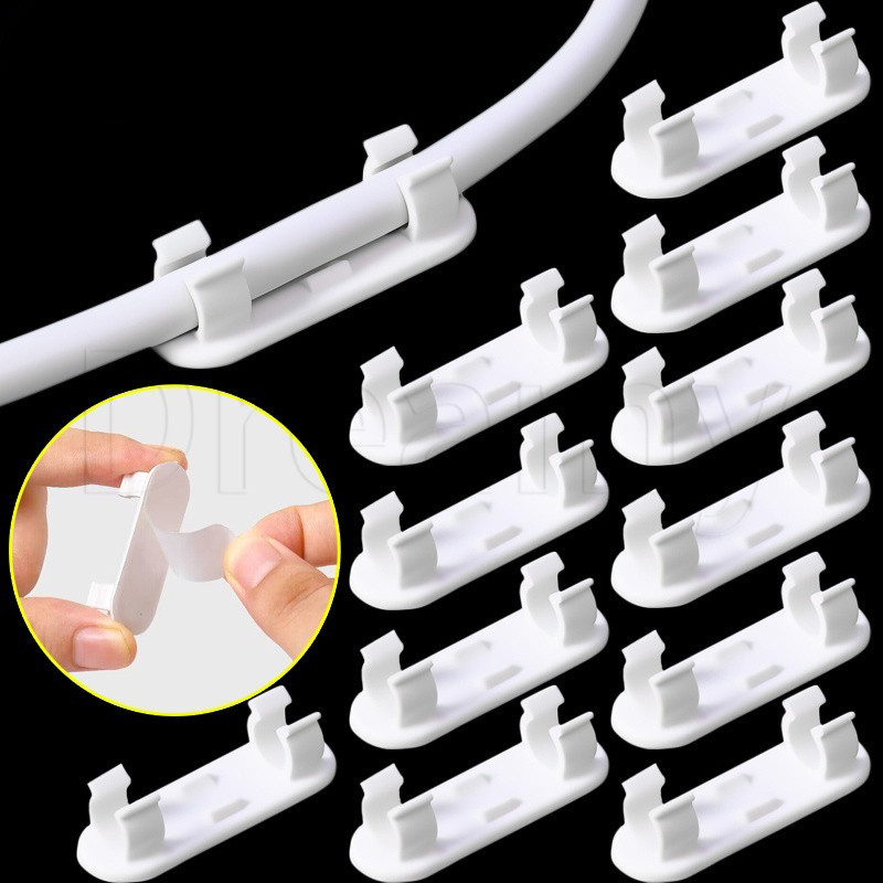 Mini Self-adhesive Cable Clip - Punch-free Cable Management Clip - Home ...