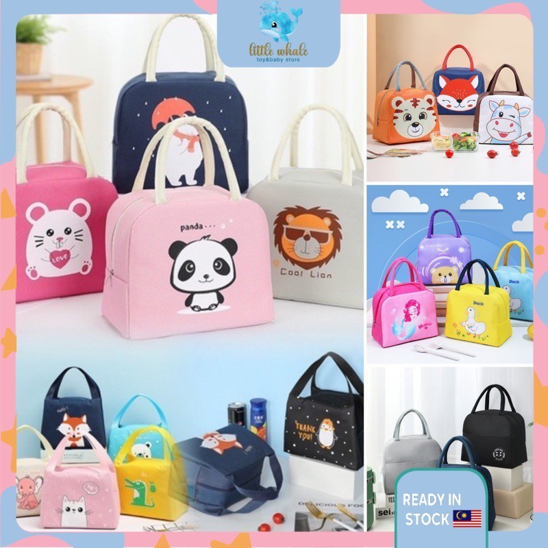 🐳Beg Makanan Tengah hari Kid Portable Cartoon Lunch Bag Waterproof ...