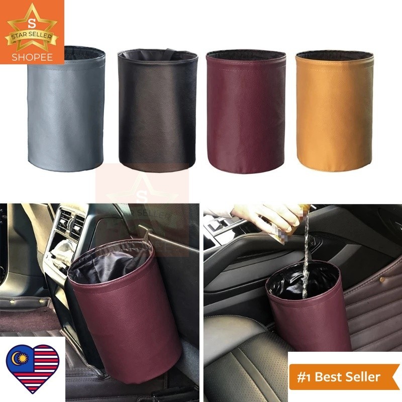 (MW)Car Waterproof Trash Cans Compression Folding Basket Mini Hanging ...