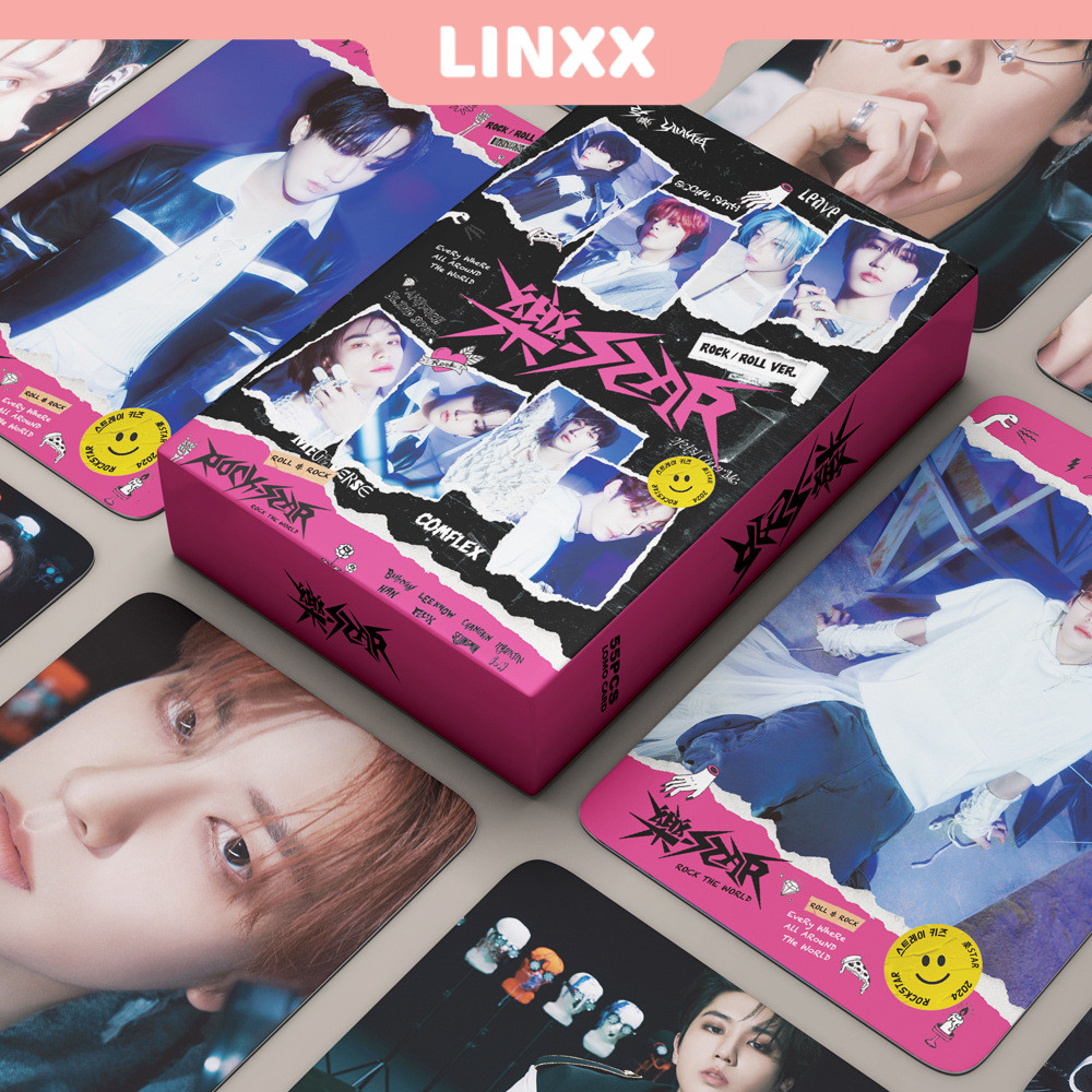 LINXX 55 Pcs StrayKids ROCKSTAR Album Lomo Card Kpop Photocards ...