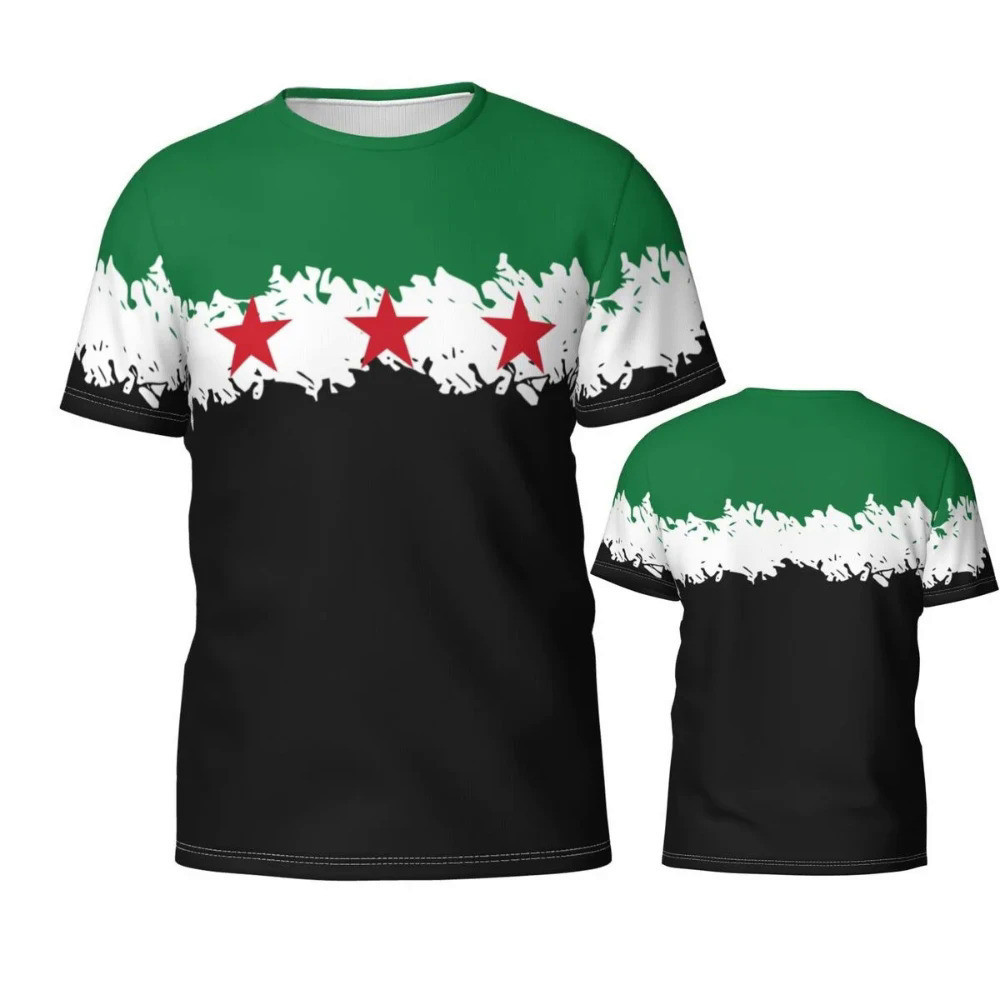 Syria Flag 1932-1961 3D t-Shirt Men Women t-Shirt Team Clothing ...