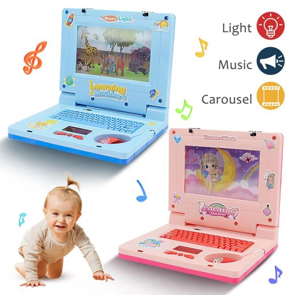 Kids Early Education Learning Machine Computer Toy With LED Music ...