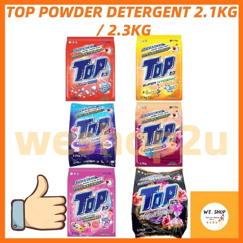 (NEW &LIVE) Top Detergent Powder 2.1kg / 2.3kg | Shopee Malaysia