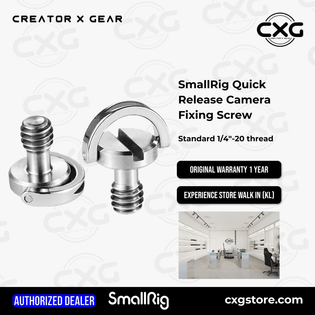 SmallRig Quick Release Camera Fixing Screw 1/4 Inch 2 unit 838 | Shopee ...