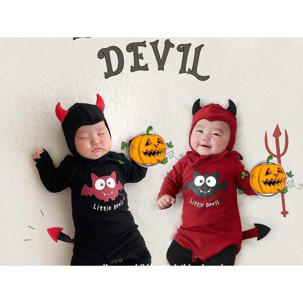 Children's Halloween Costume Set Little devil 2-Piece Bodysuit + Hat ...