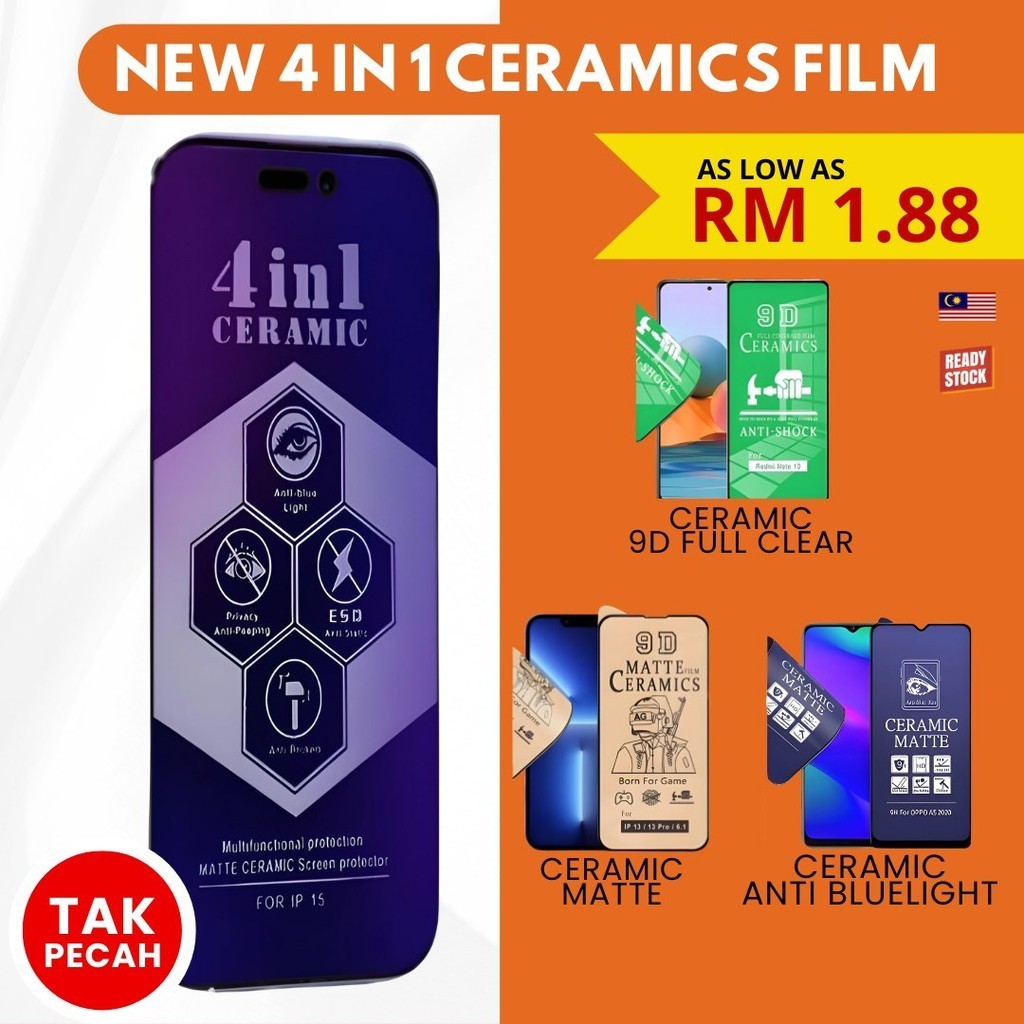 Full Ceramic Film for iP 15 Pro Max 17 16 14 13 12 11 MINI Screen ...