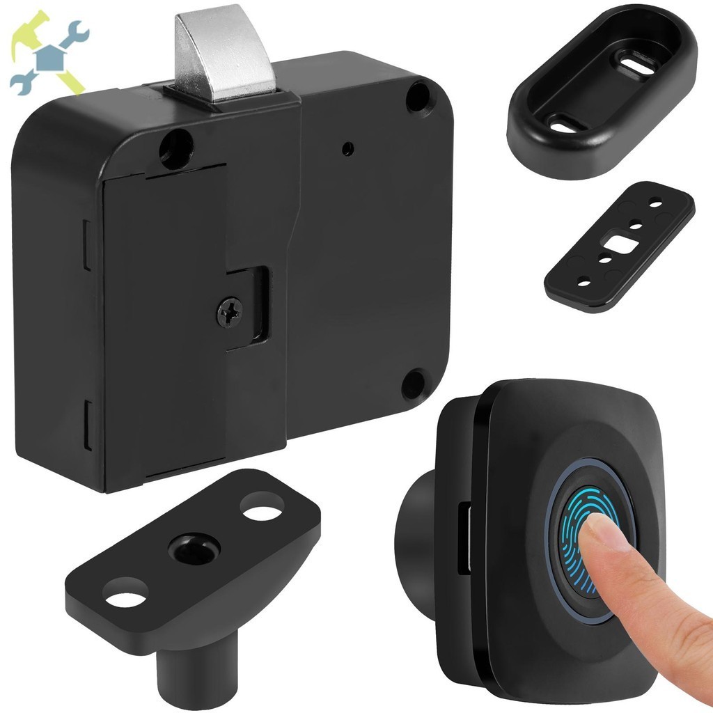 Fingerprint Cabinet Lock Smart Biometric Drawer Lock Keyless Hidden ...