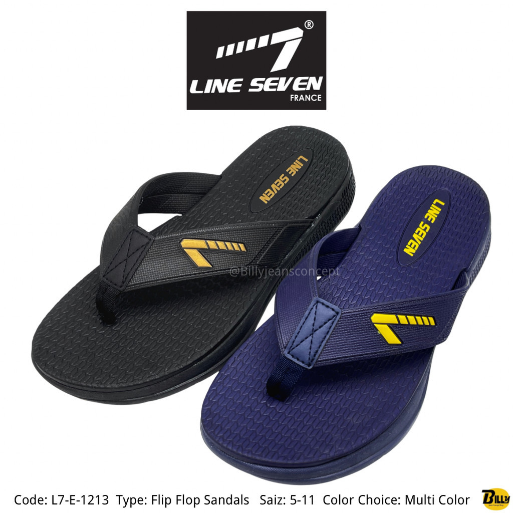 LINE SEVEN Brand Men’s Comfort Casual Flip Flops Sandals ( L7-E-1213 ...