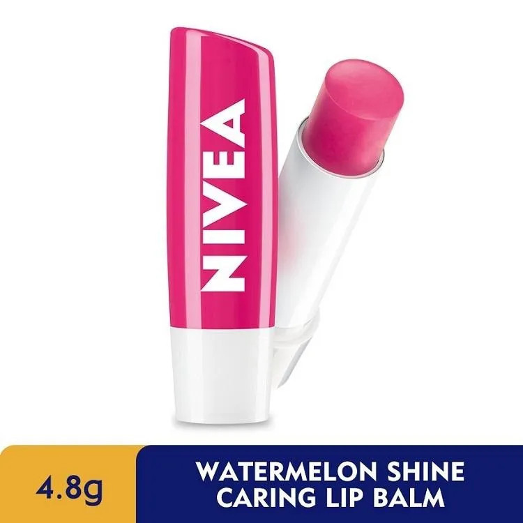 NIVEA Lip Balm Lipstick Colored Lip Care Balm Tinted 4.8g 24H Melt-In ...