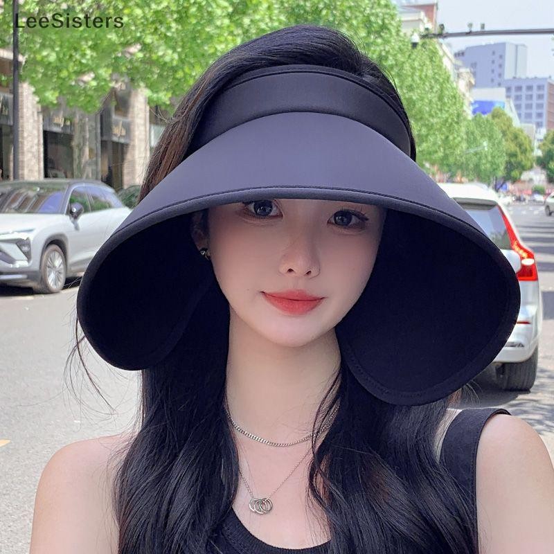 LeeSisters Summer Empty Top Straw Hat For Women Wide Brim Floppy Panama ...